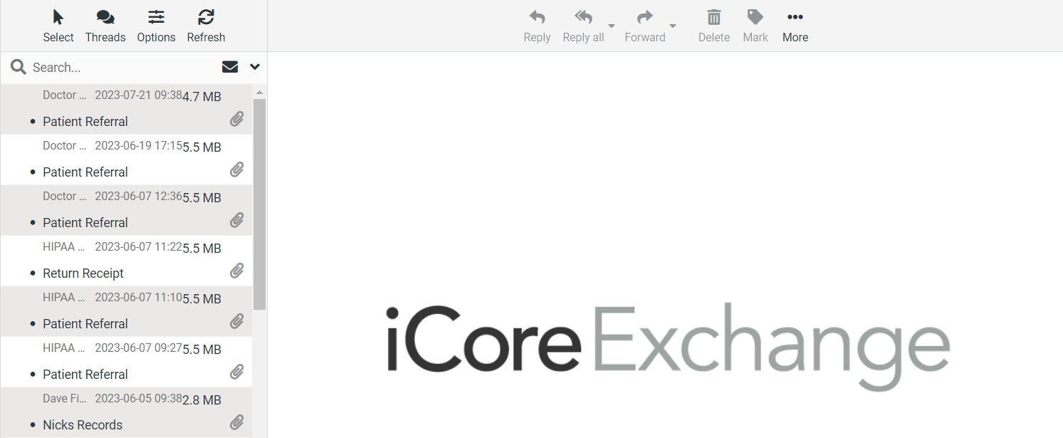 iCoreExchange – Main Page Overview – iCoreConnect